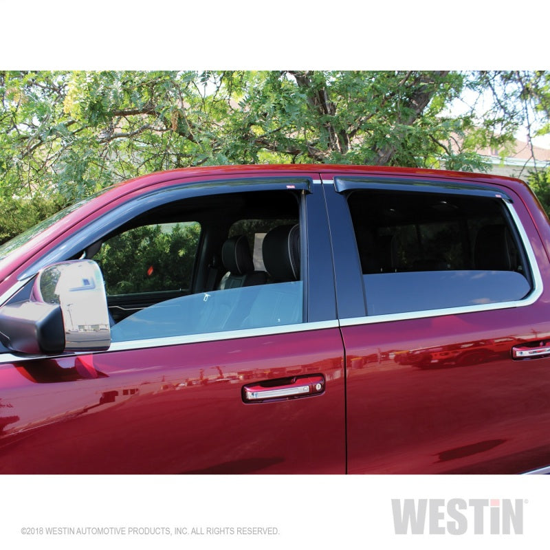 Westin 2019 RAM 1500 Crew Cab (Non Classic) Wade Slim Wind Deflector 4 ...